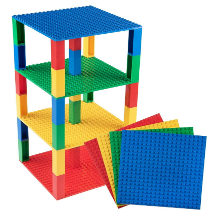 stapelbare Bauplatten - funktioniert mit LEGO-Steinen & Figuren ...