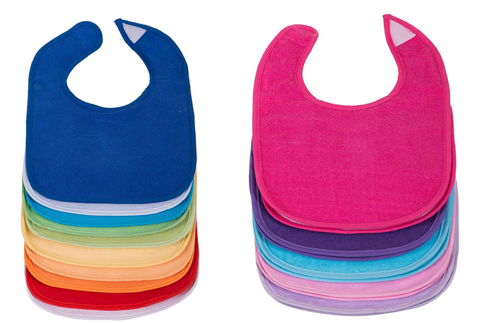 Babylätzchen: buntes Set billig, Latz mit Klettverschluss » SparZwerge.de